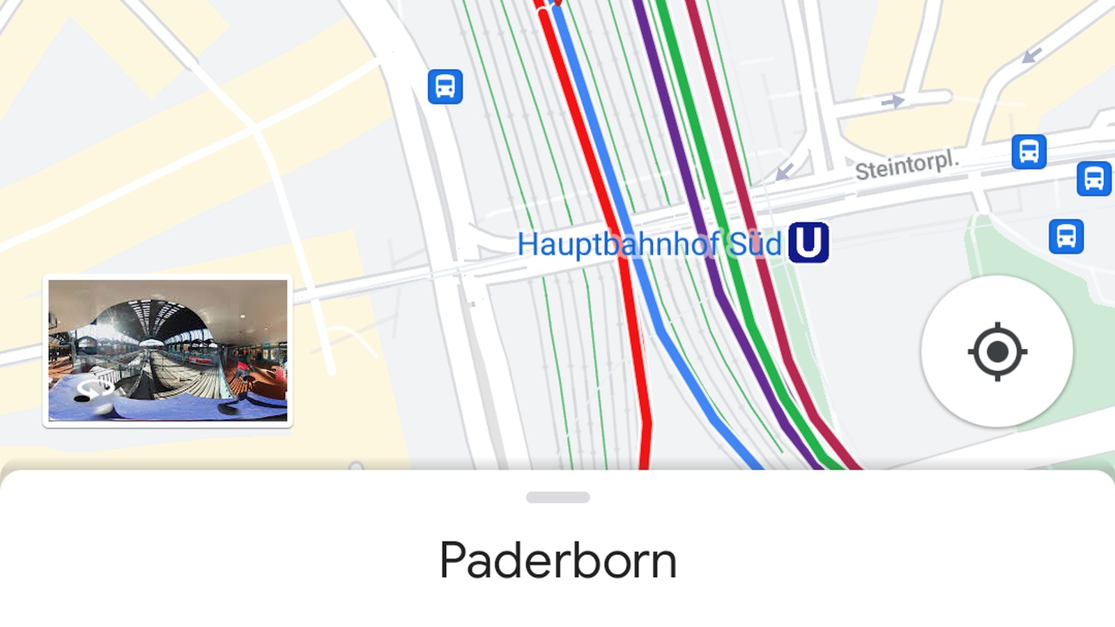 Google Maps: Hamburg Hauptbahnhof heißt jetzt Paderborn
