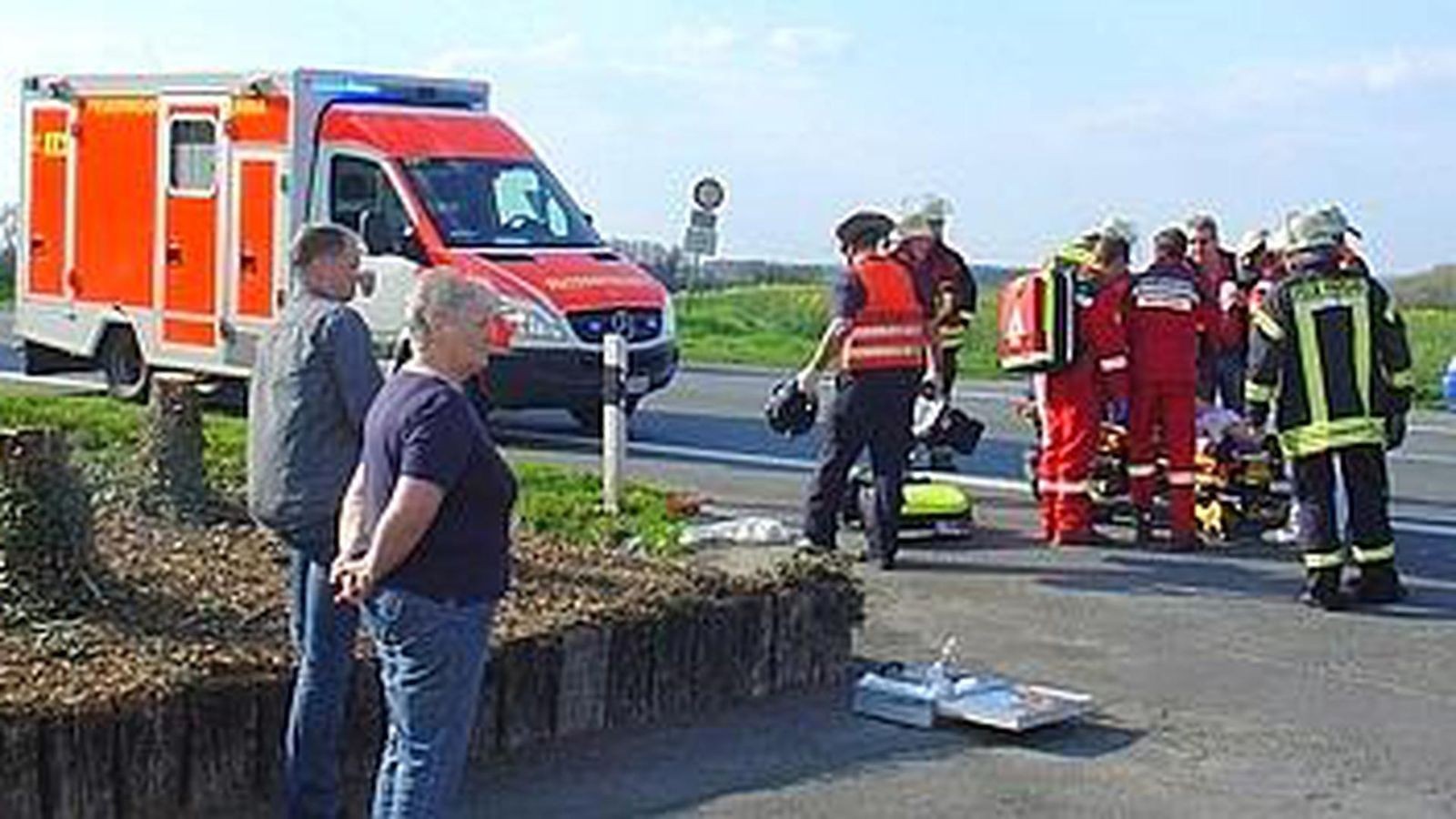 Schwerer Unfall auf B1