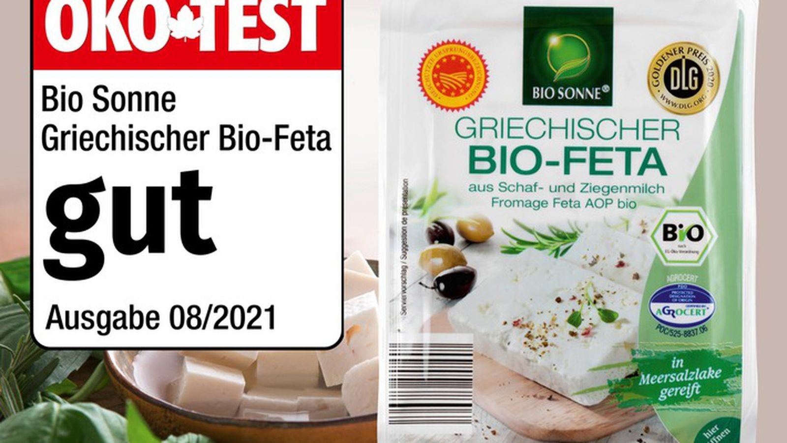 Griechischer Bio-Feta der NORMA-Eigenmarke BIO SONNE von ÖKO-TEST ...