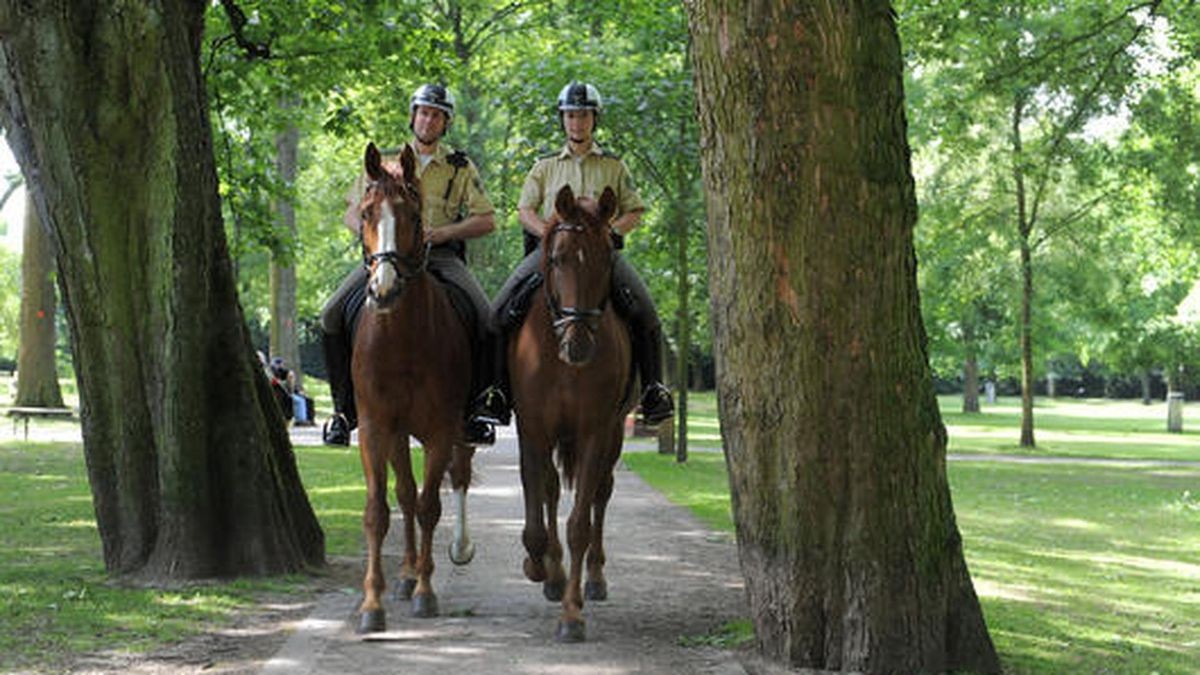 Reiterstaffel im WM-Einsatz