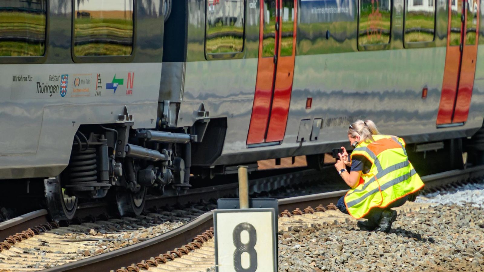 Zug entgleist im Nordhäuser Hauptbahnhof