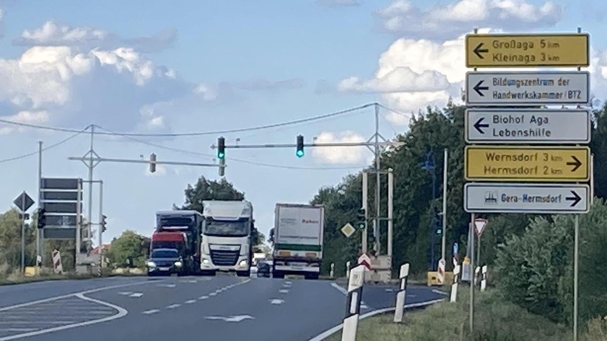 Staustelle Bundesstraße 2: Kritik wächst an provisorischer Ampelkreuzung in Gera