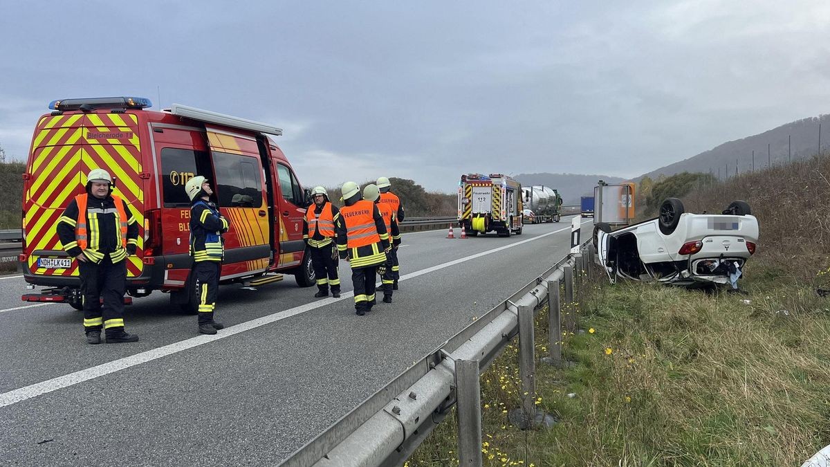 Schwerer Unfall auf der A38 im Kreis Nordhausen