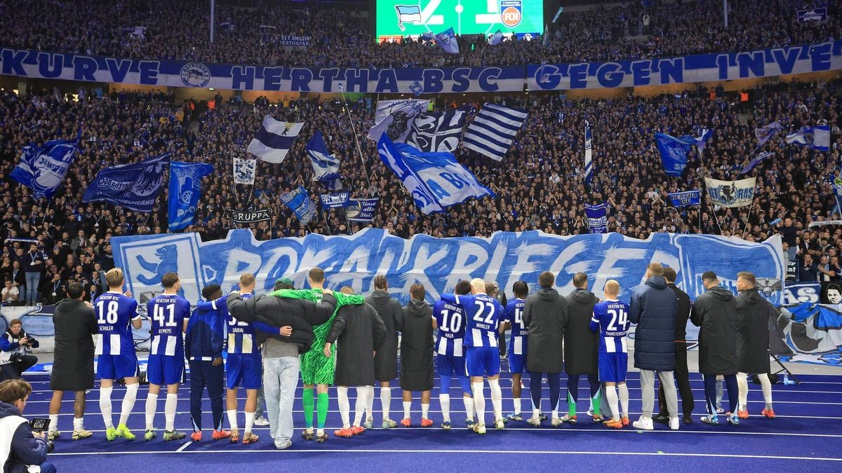 Drama in den Schlusssekunden: Hertha BSC steht im Pokal-Achtelfinale