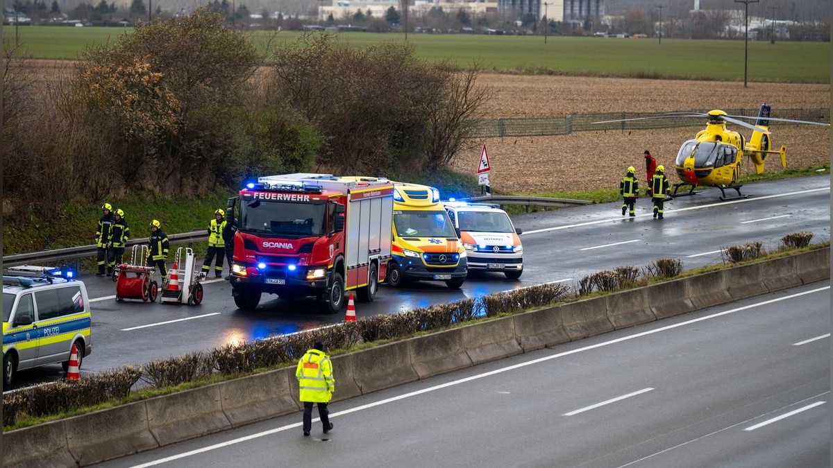 Schwerer Unfall auf der A4 im Kreis Gotha – die Bilder