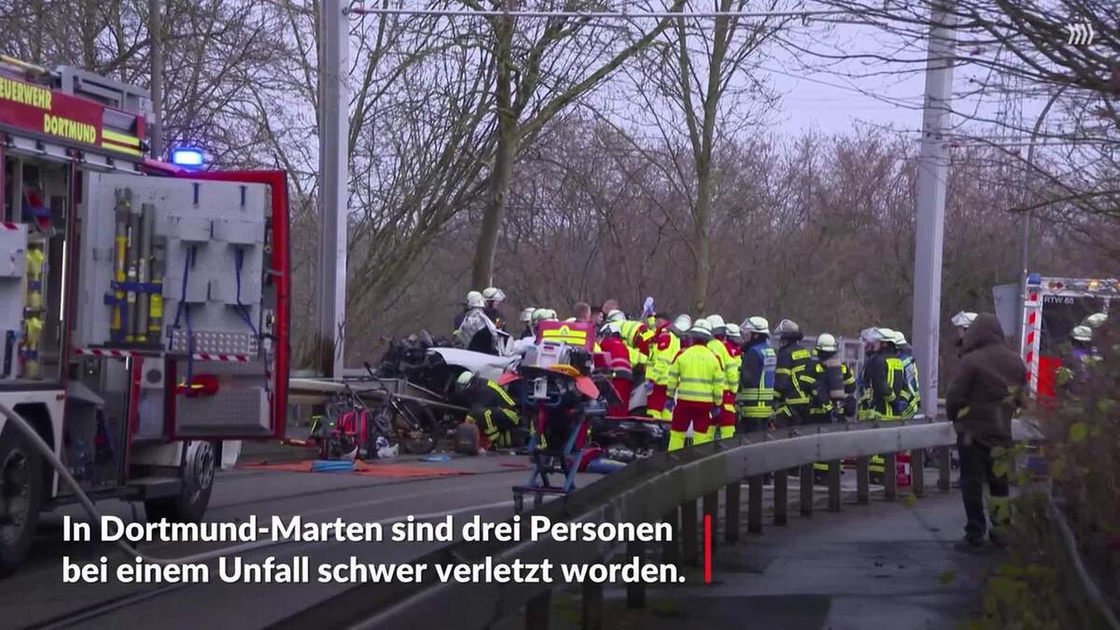 Schwerer Unfall in Dortmund: Drei Menschen schwer verletzt