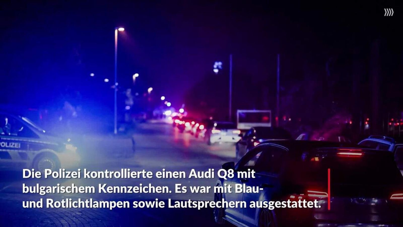 Polizei stoppt Audi Q8 mit verbotener Blaulicht-Ausstattung