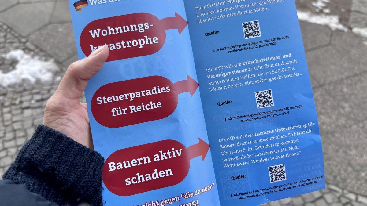AfD-Flyer in Lichtenberg: Kritische Broschüre sorgt für Verwirrung