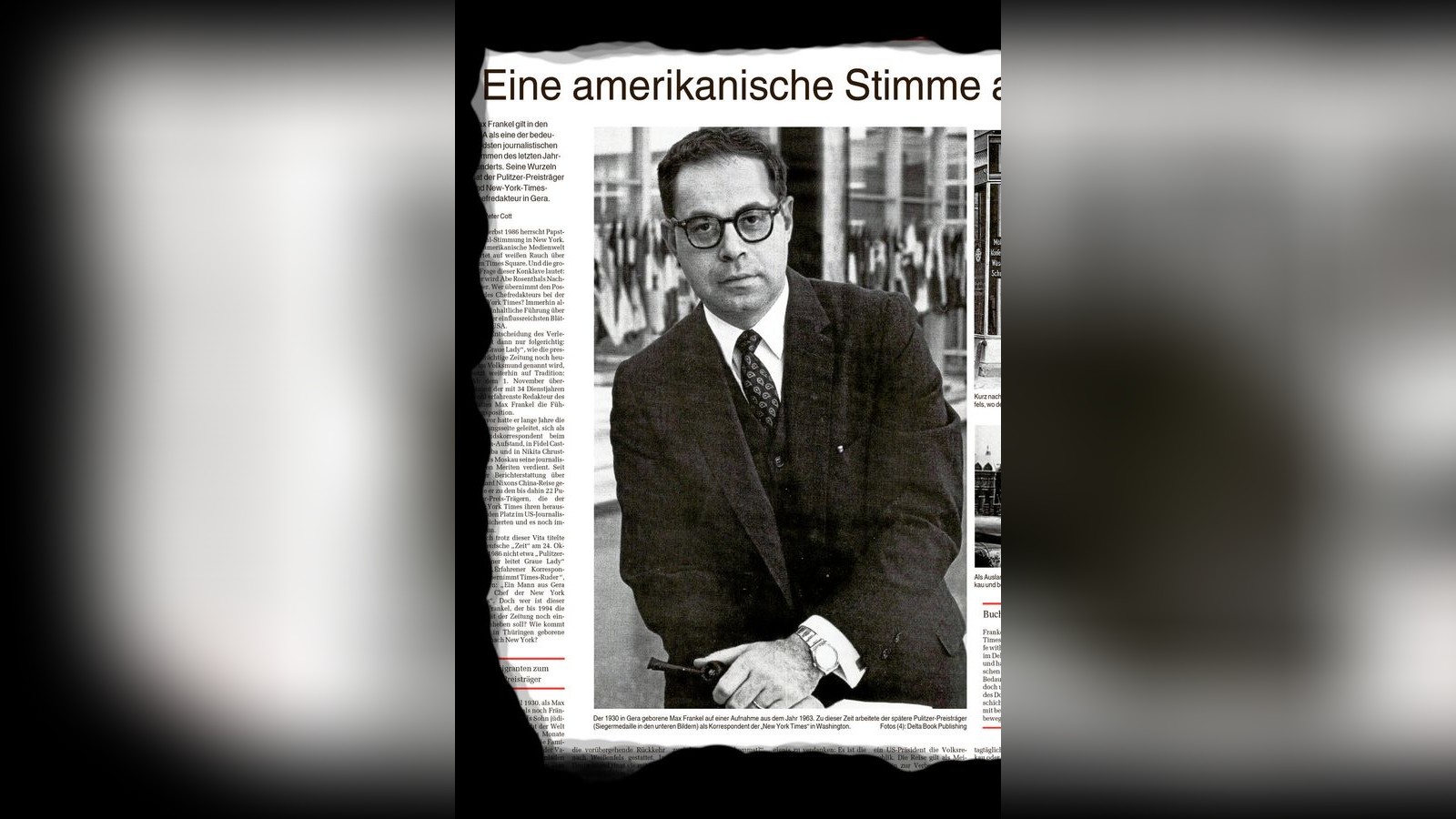 Max Frankel: Pulitzer-Preisträger aus Gera in Manhattan gestorben