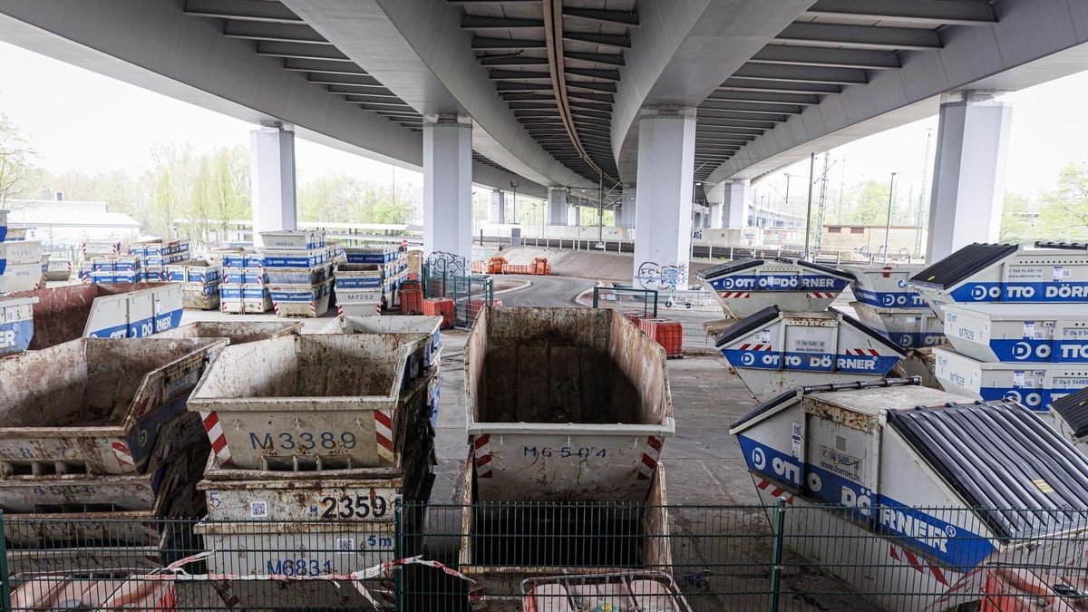 A7: Bauarbeiten vor dem Elbtunnel machen Straßensperrungen erforderlich