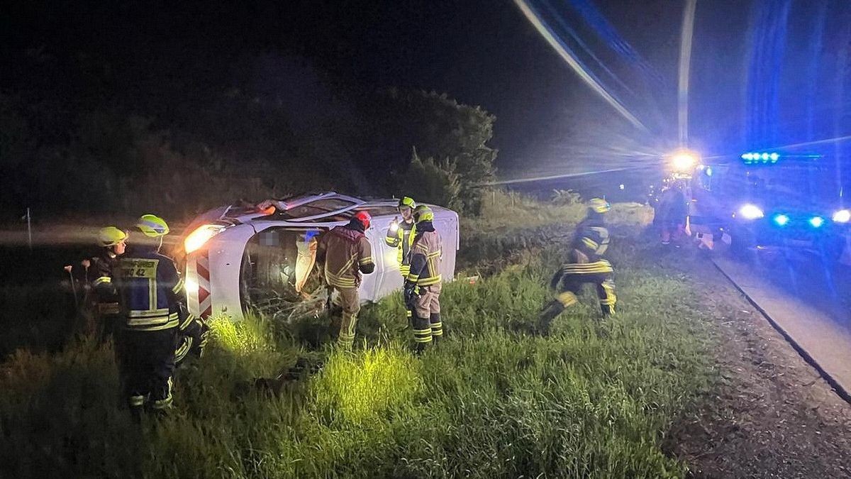 Transporter verunglückt auf A38: Zwei Schwerverletzte bei Unfall im Kreis Nordhausen