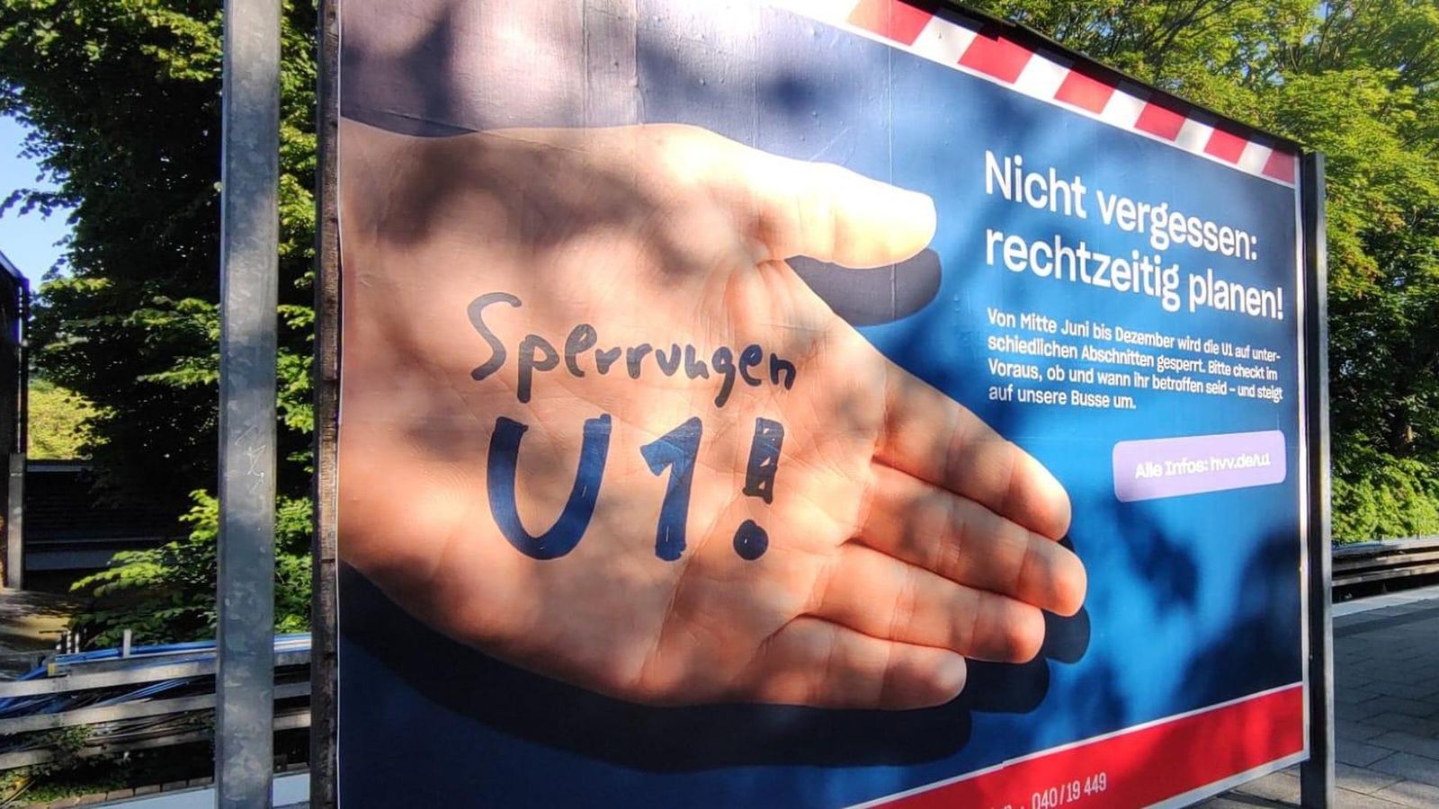 HVV Hamburg: U1 bis November immer wieder gesperrt – kleine Karten für ...