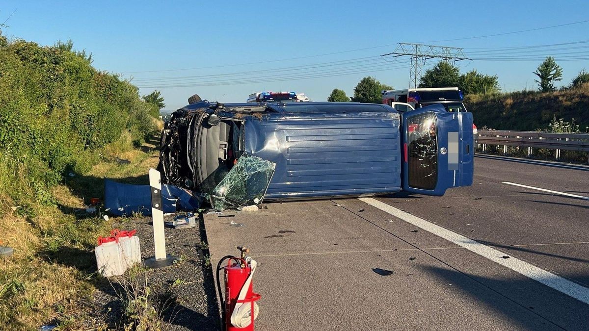 Schwerer Unfall auf A38 im Landkreis Nordhausen: Frau wird schwer verletzt