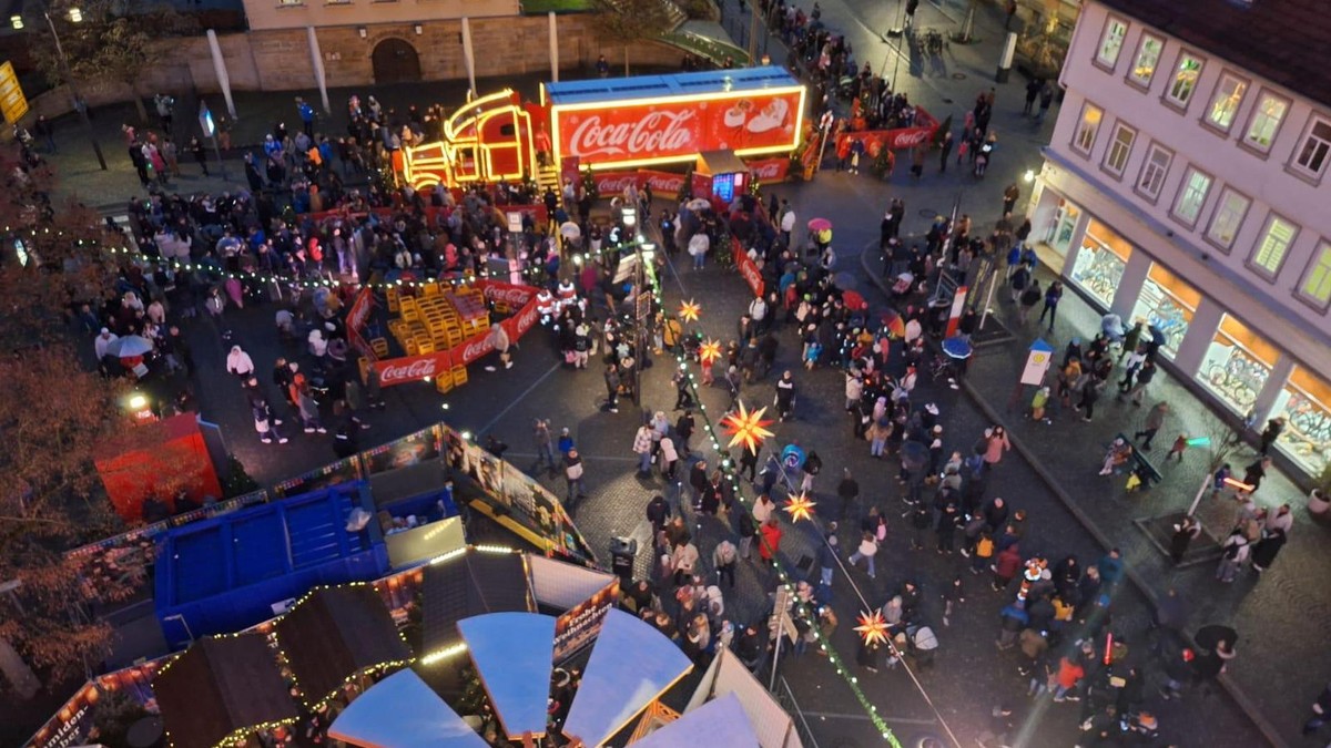 Riesen-Trubel bei Coca-Cola-Weihnachtstruck in Eisenach (mit Video)