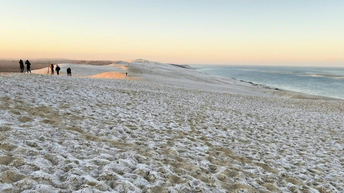 Kältwelle in Frankreich: Frost auf Europas größter Sanddüne
