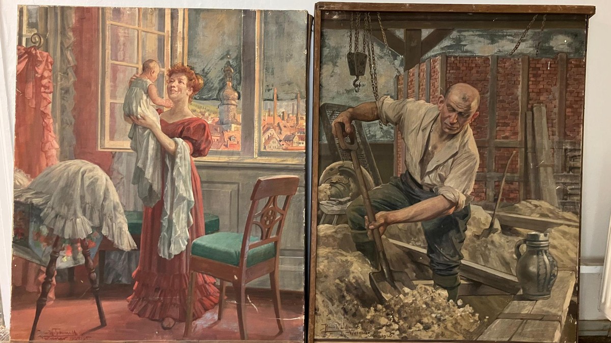 Altes Trauzimmer in Apolda: Das sind die alten Gemälde aus dem Stadthaus