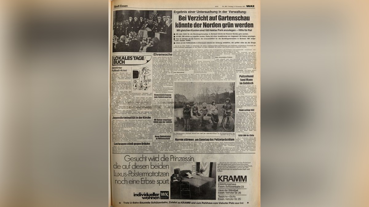 Essen im November 1973