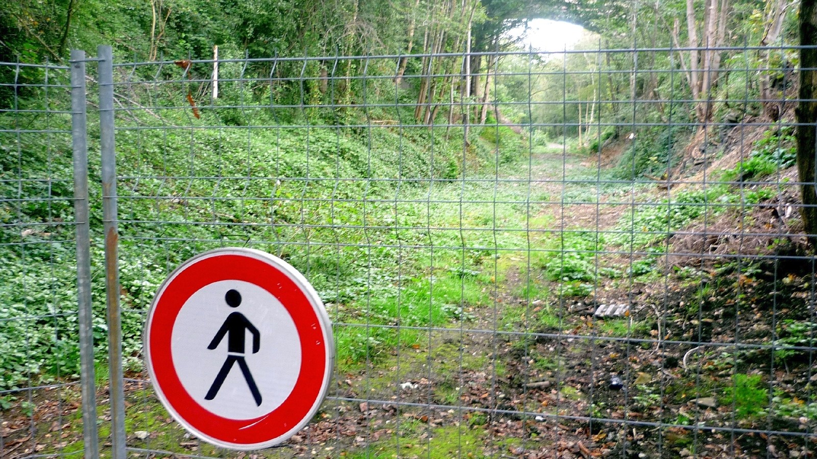 Arbeiten am Radweg über Bahntrasse in Wengern im Plan